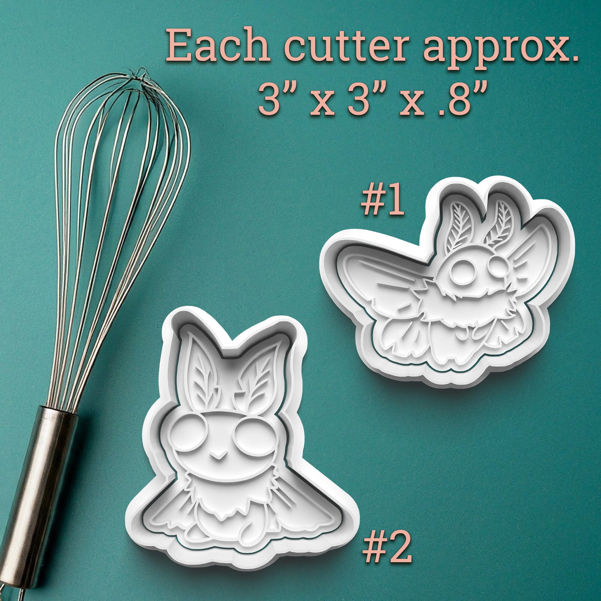 Mothman Cookie Cutter and Clay Stamp Cute Cryptid Cookie Cutter and ...