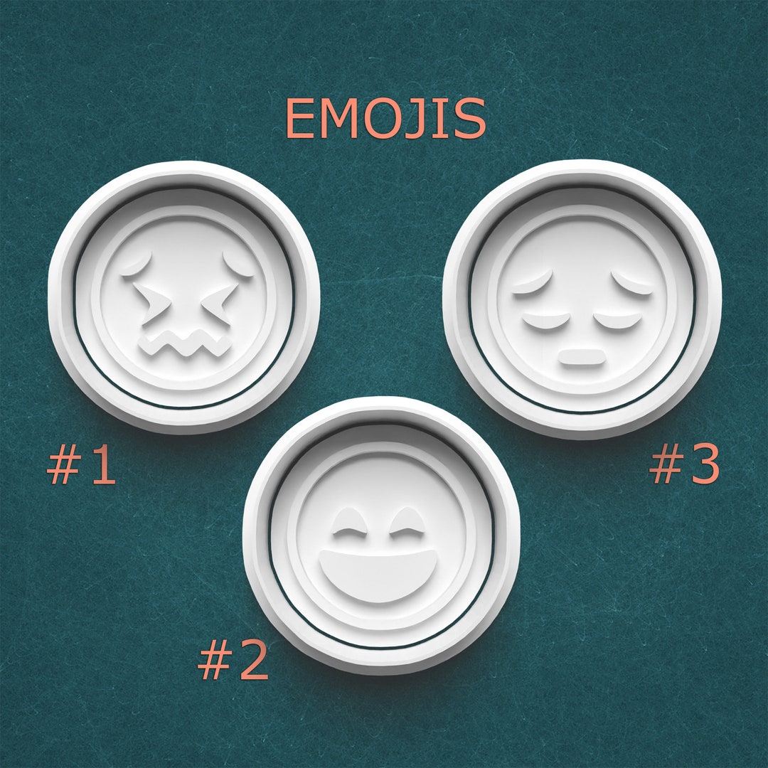 Emoji Cookie Cutter ~ Smiley Face Clay Cutter ~ Polymer Clay Cookie ...