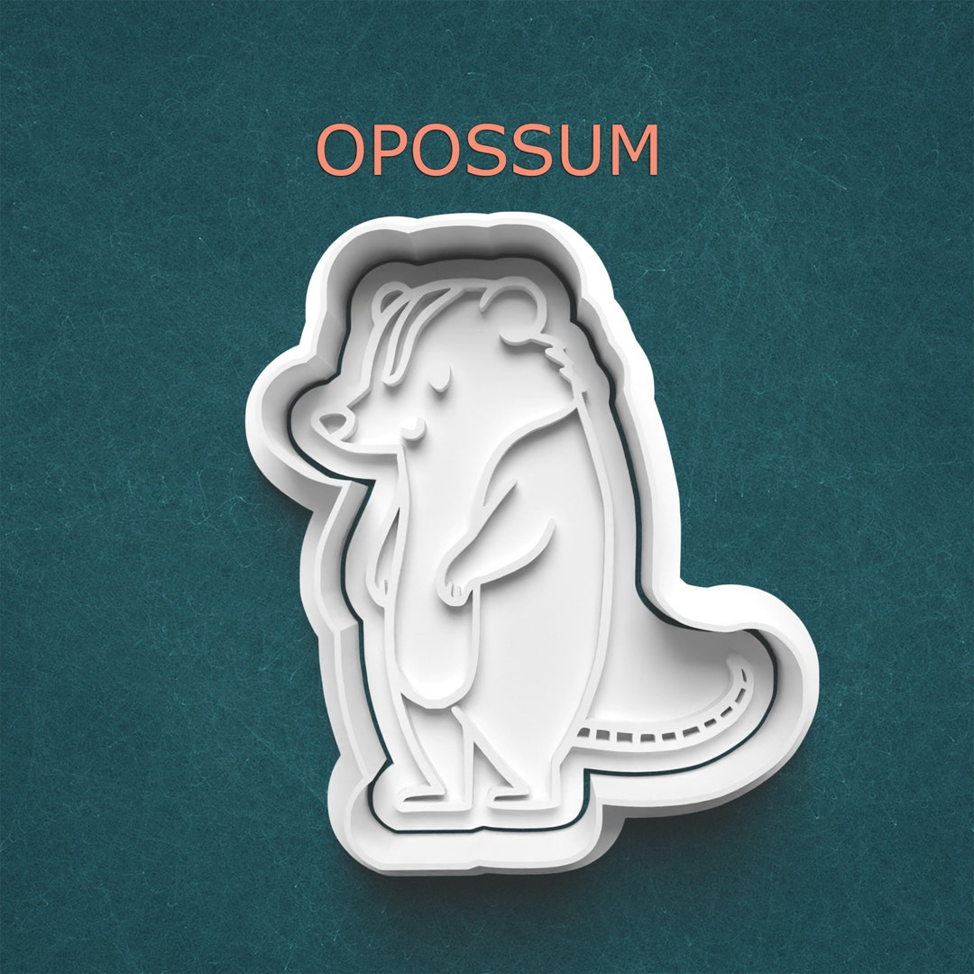 Opossum Cookie Stamp ~ Possum Cookie Cutter ~ Polymer Clay Cutter ...