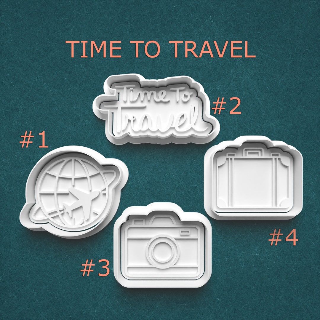 Travel Cookie Cutters ~ Camera ~ Suitcase ~ Time to Travel ~ World ...