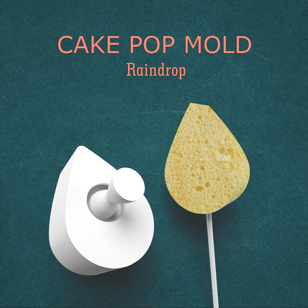 Raindrop Teardrop Cake Pop Mold– 2-piece Set With Pop Press Tool ...