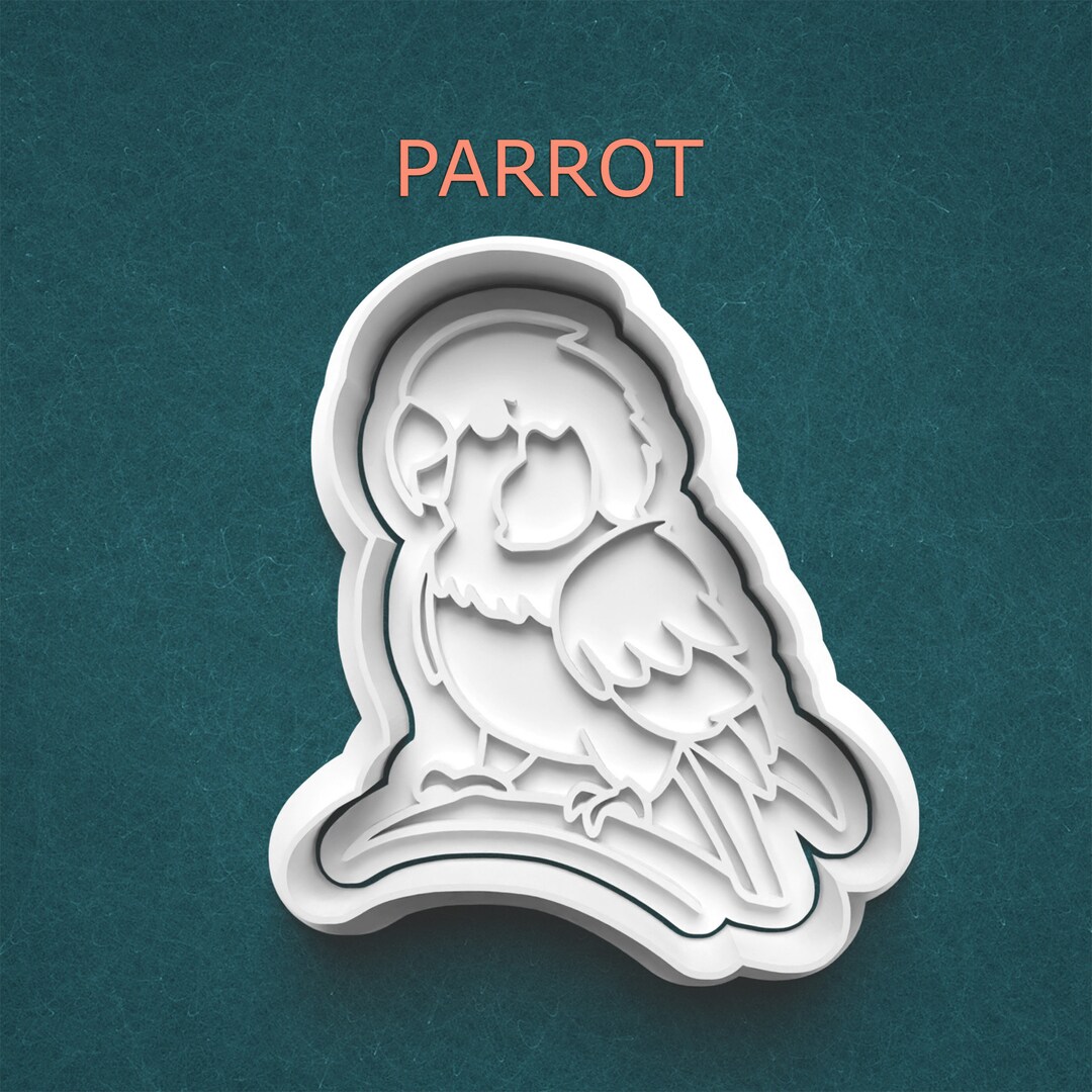 Parrot Cookie Cutter ~ Gifts for Parrot Owner ~ Polymer Clay Cutter ...