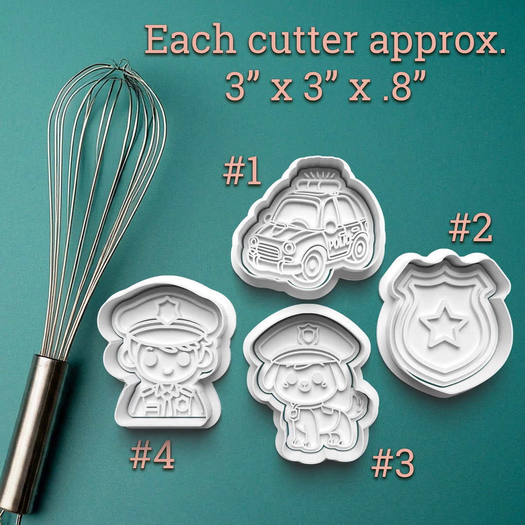 Police Cookie Cutters Cop Clay Cutters Police Car Cutter Police Dog ...