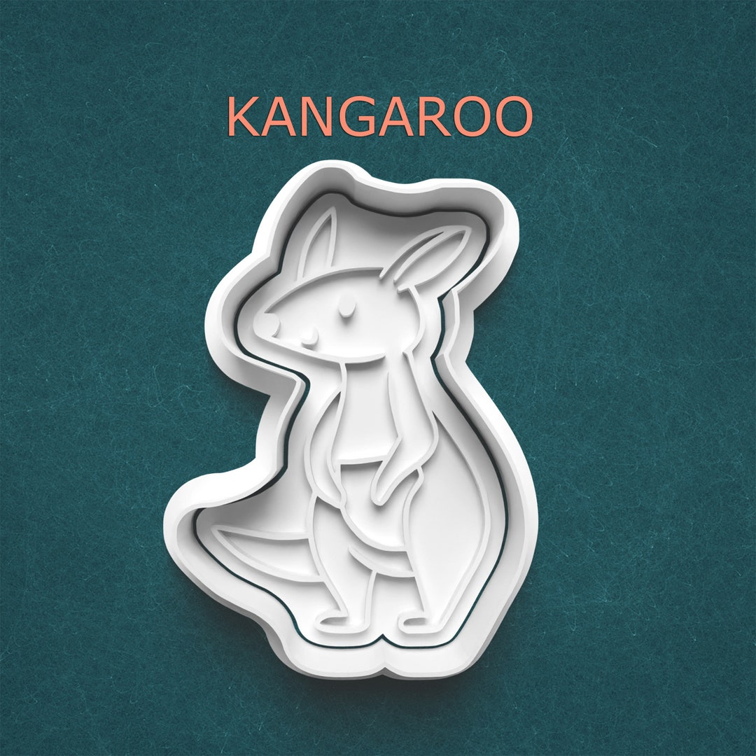 Kangaroo Cookie Cutter ~ Polymer Clay Cutter ~ Australian Animal Cutter ...
