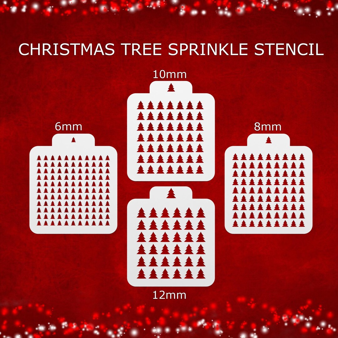 Christmas Tree Sprinkle Card ~ DIY Custom Sprinkle Stencil ~ Royal ...
