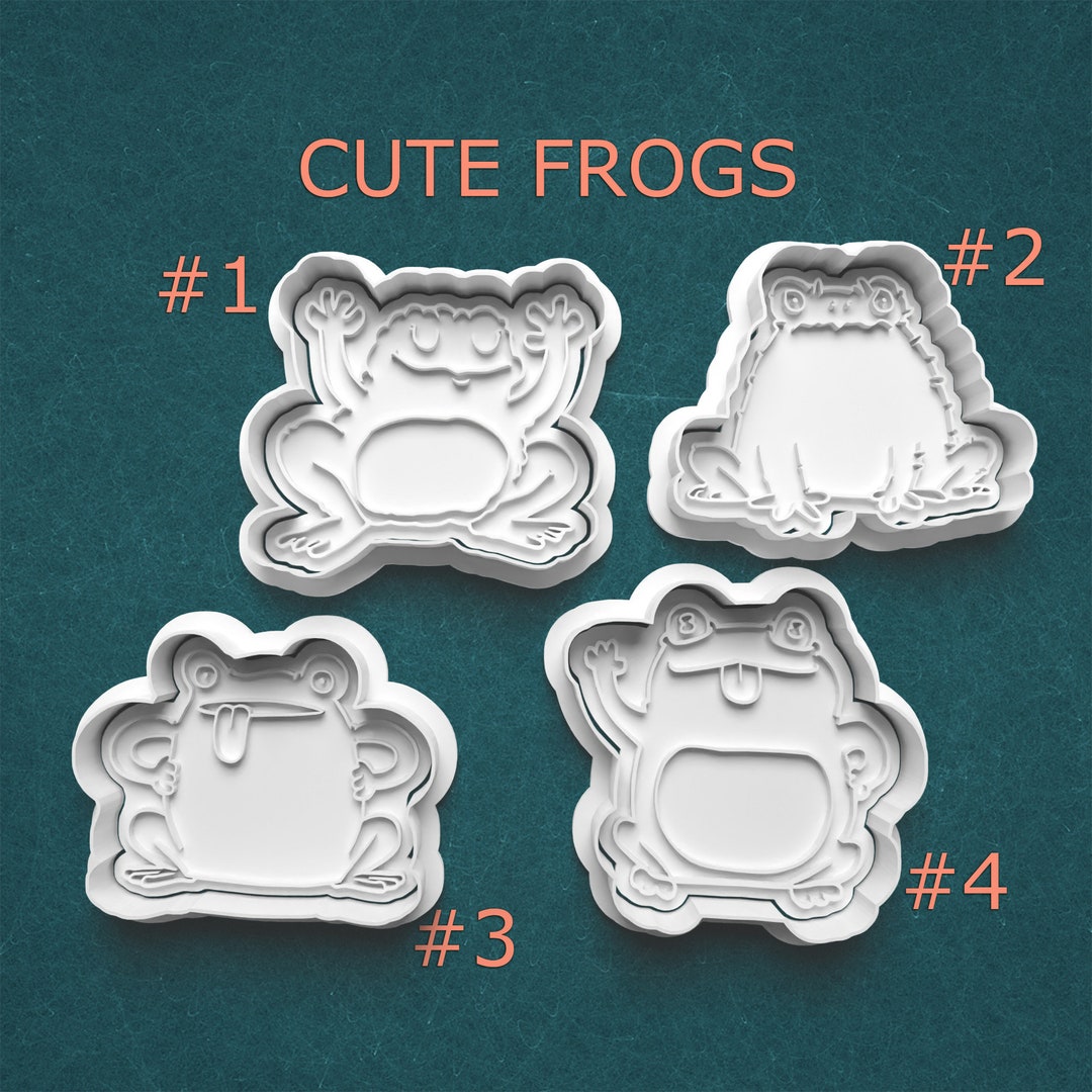 Cute Frog Cookie Cutters ~ Waving Frog Cookie Cutter ~ Happy Frog ...