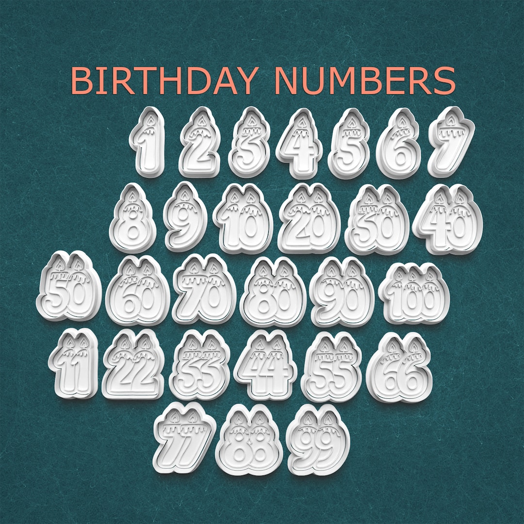 Birthday Numbers ~ Clay Crafts ~ Birthday Gifts ~ Birthday Cookies ...