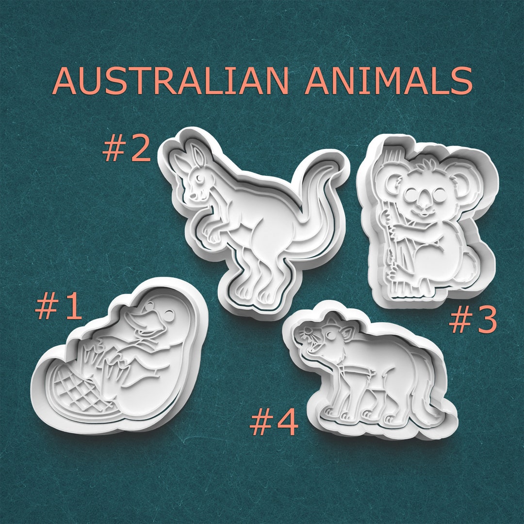 Australian Animal Cookie Cutters ~ Kangaroo Cutter ~ Koala Cookie ...