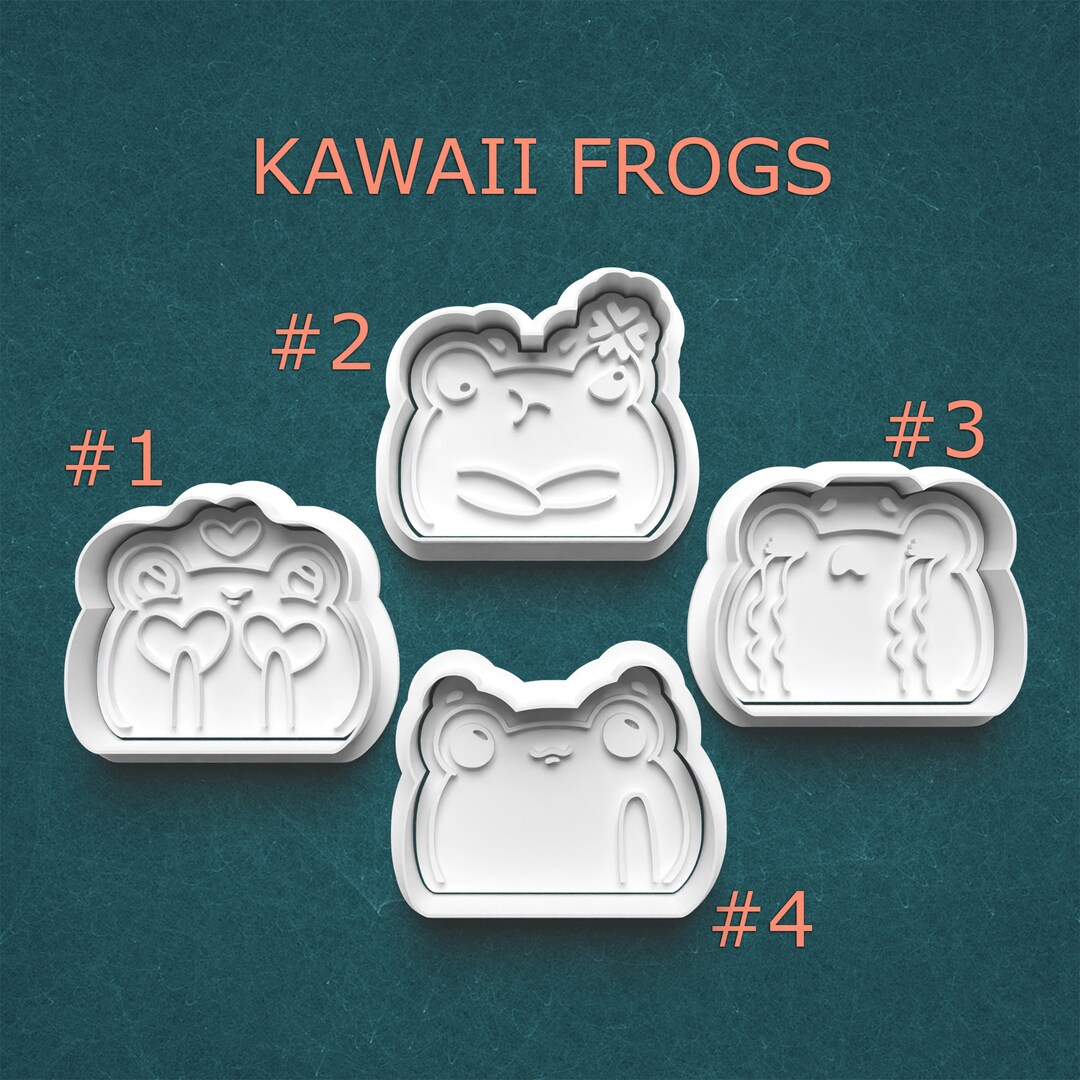 Cute Frog Cutters ~ Frog Cookie Cutters ~ Kawaii Frogs ~ Sugar Cookie ...
