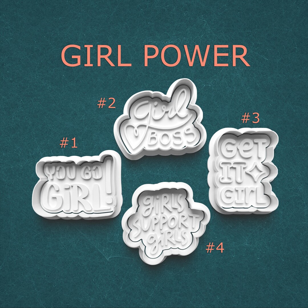 Girl Power Cookie Cutter Set – You Go Girl, Girl Boss, Get It Girl ...
