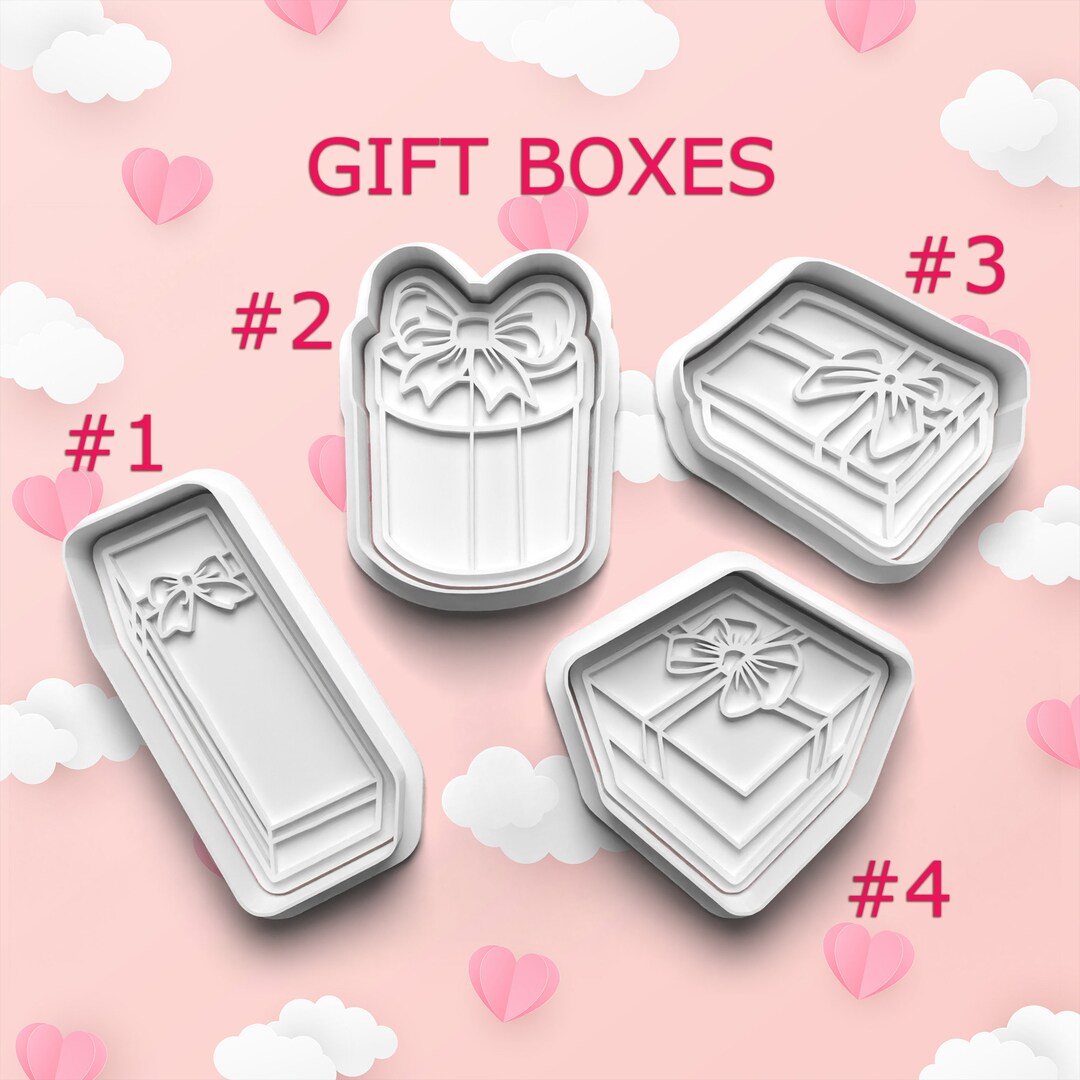 Gift Box Cookie Cutters ~ Fancy Gift Boxes ~ Polymer Clay Cutters ...