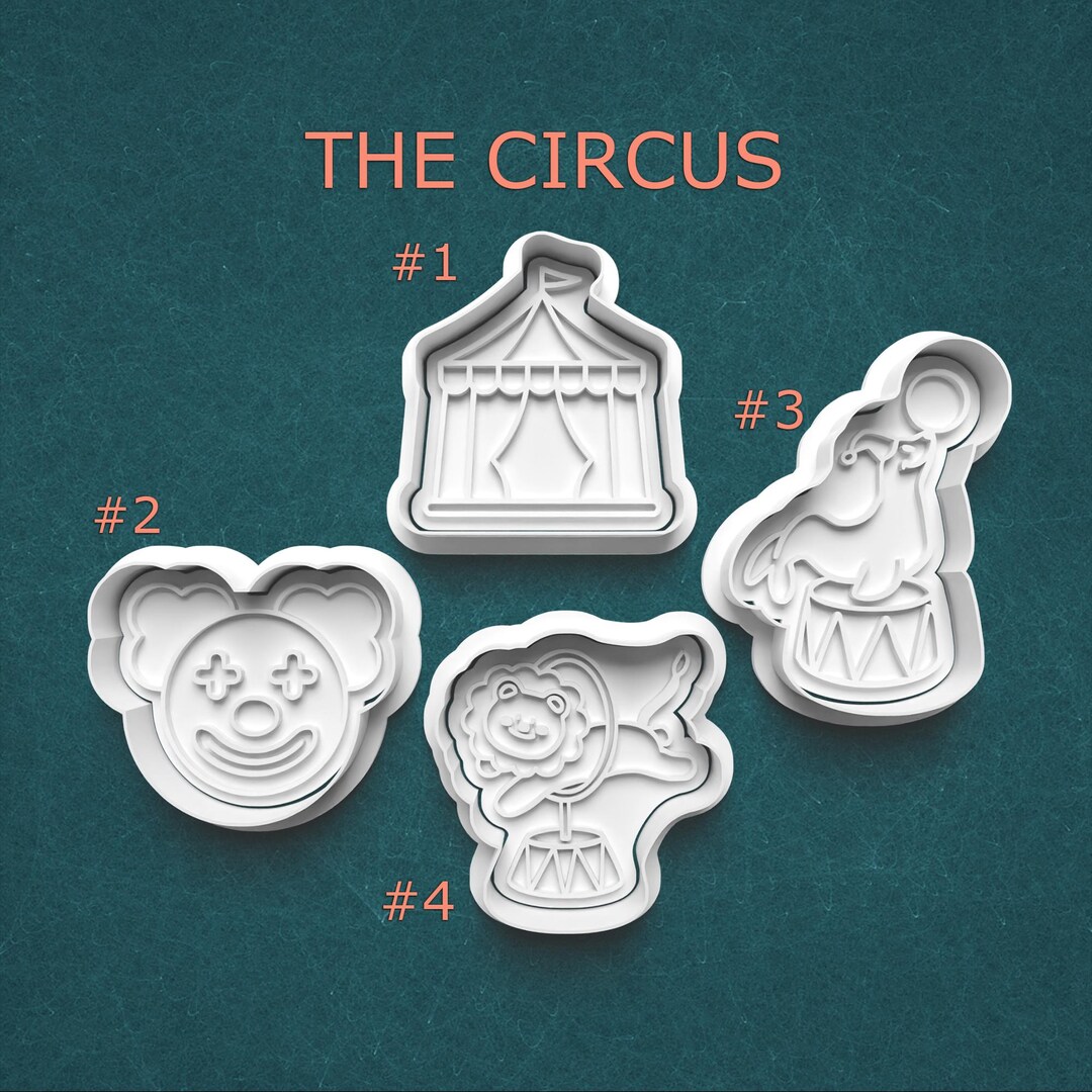 Circus Cookie Cutter Set – Big Top Tent, Clown, Seal, Lion | Fun Baking ...