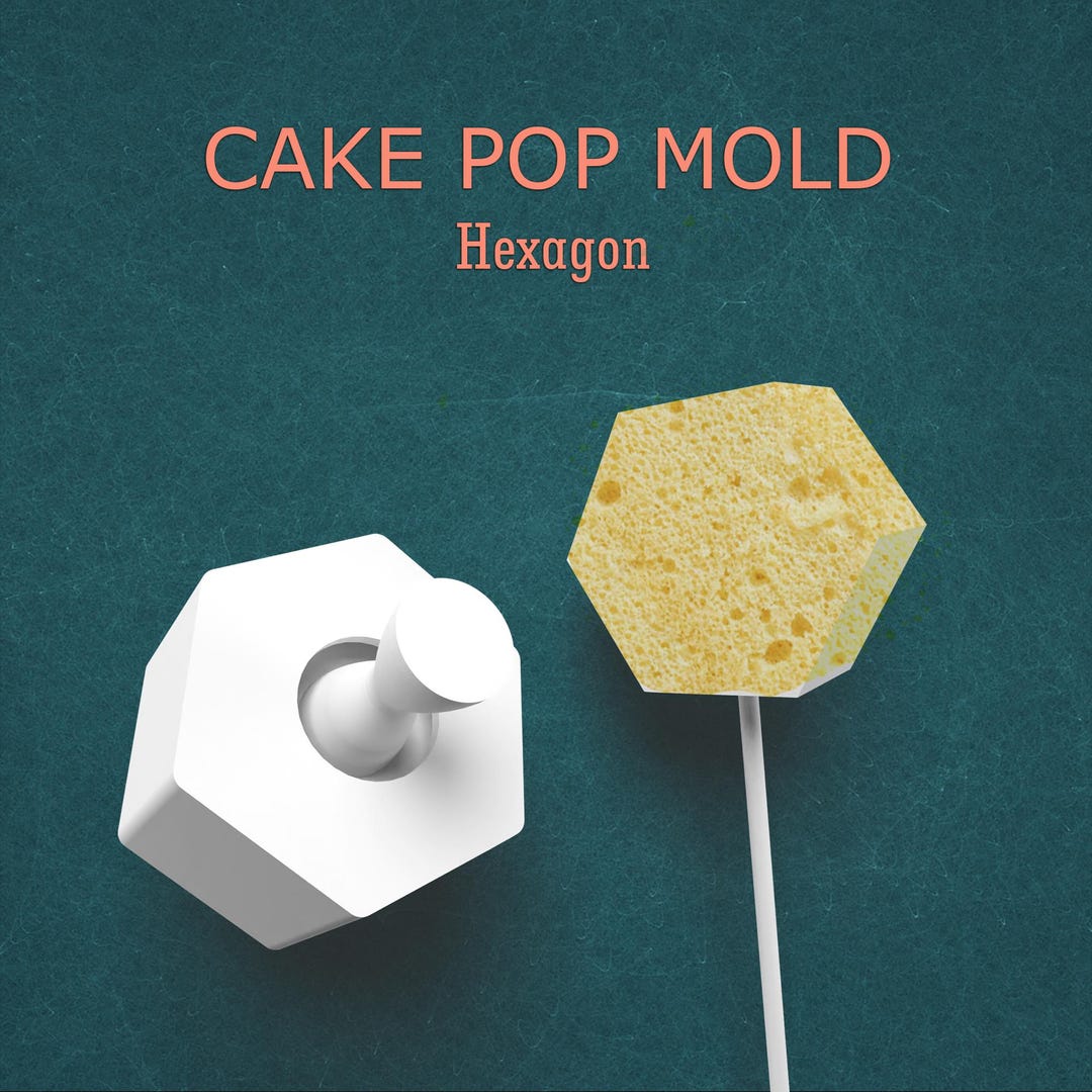 Hexagon Cake Pop Mold – 2-piece Set With Pop Press Tool | Perfect for ...