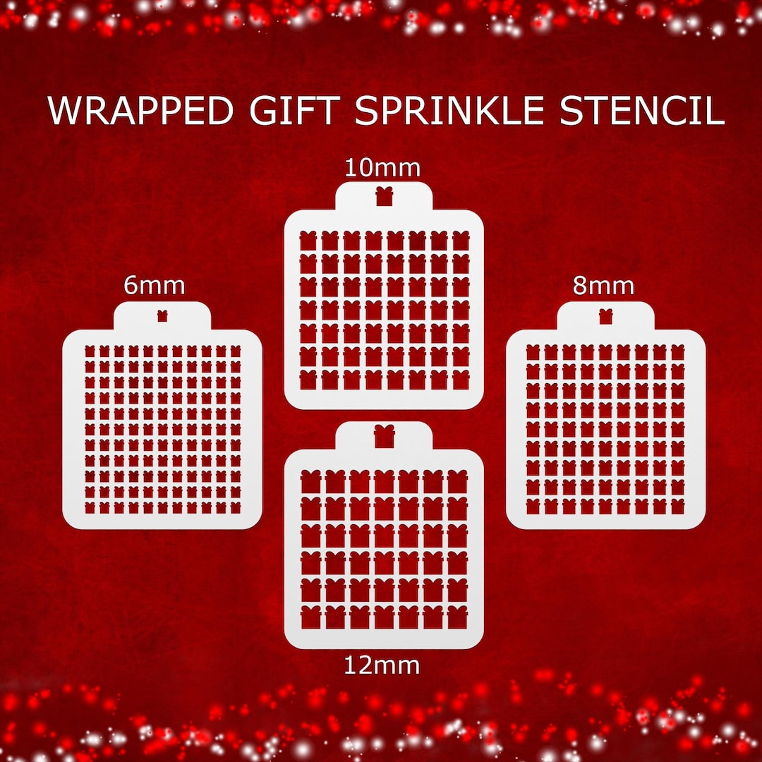 Christmas Gift Sprinkle Card ~ DIY Custom Sprinkle Stencil ~ Royal ...