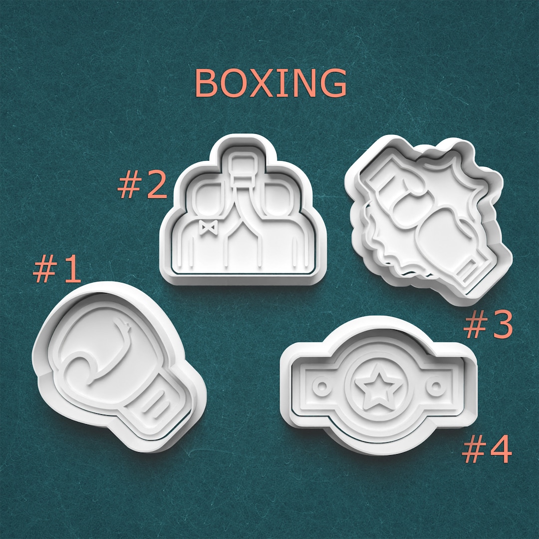 Boxing Cookie Cutters ~ Boxing Glove ~ Boxing Belt ~ Sport Polymer Clay ...