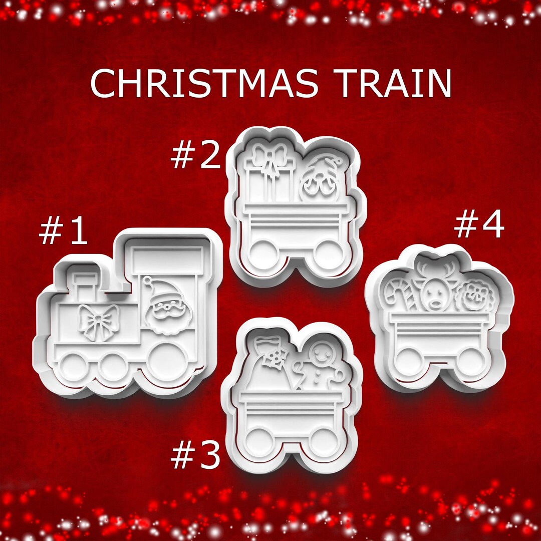 Christmas Train Set Cookie Cutter ~ Christmas Train ~ Christmas Cookies ...