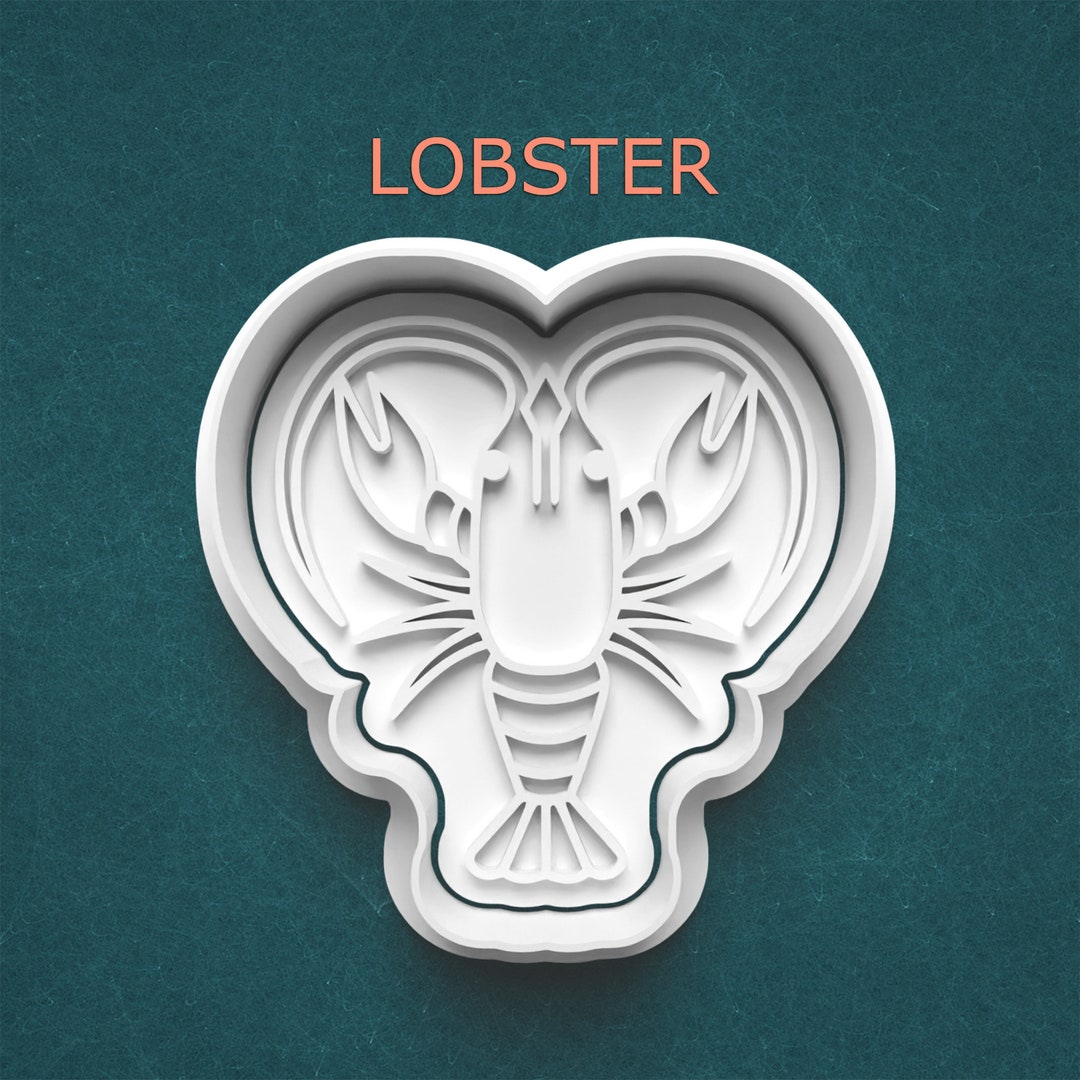 Lobster Cookie and Clay Cutter With Stamp ~ Ocean Animal ~ New England ...