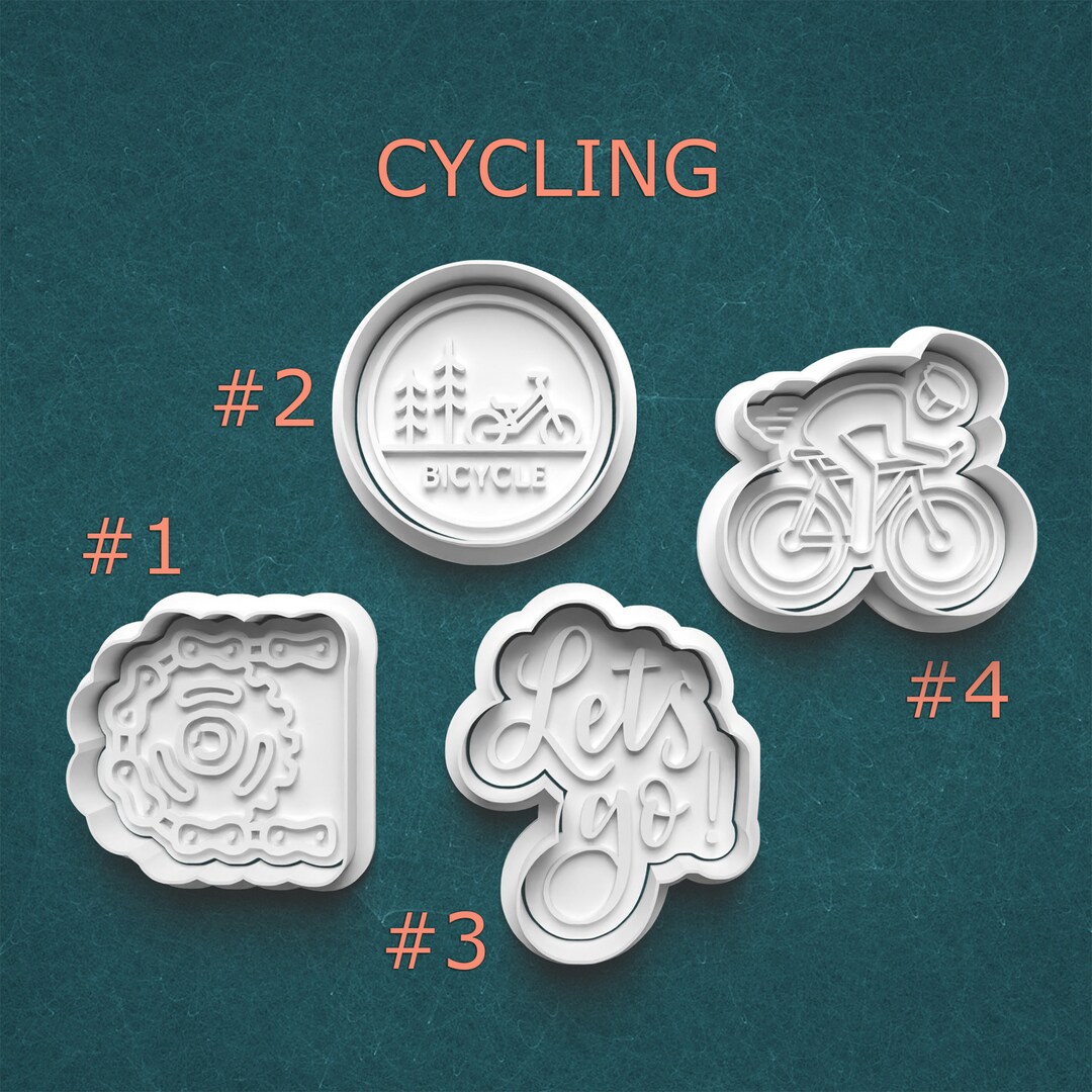 Biking Cookie Cutter ~ Let's Go ~ Bicycle Gear Cutter ~ Outdoors ...