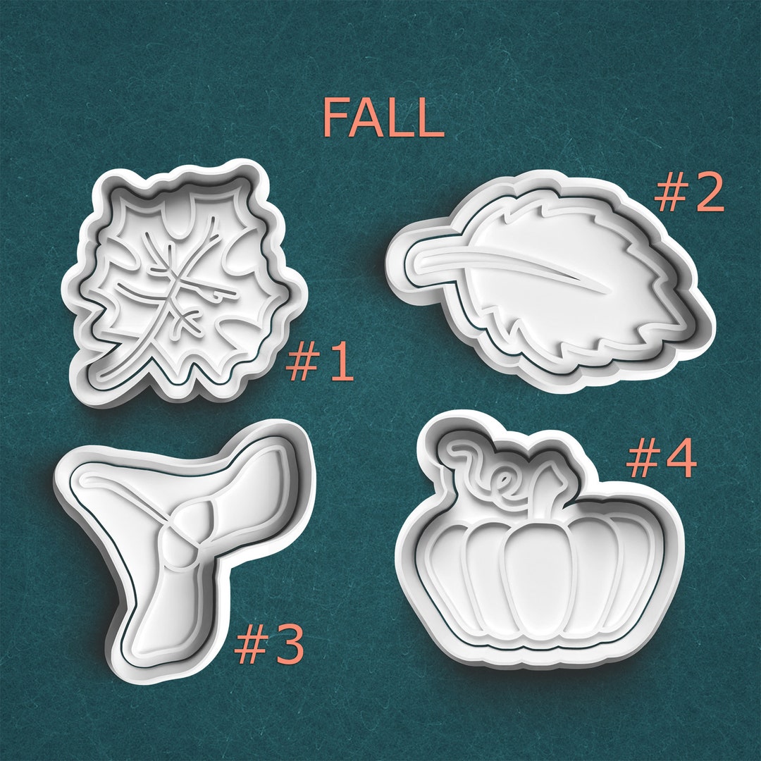 Fall Cookie Cutters ~ Maple Tree Seed ~ Pumpkin Clay Cutter ~ Fall ...