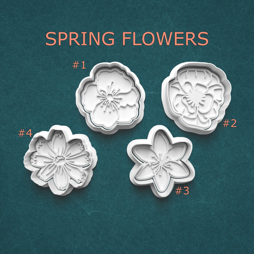 Spring Flower Cookie Cutter and Clay Fondant Stamp ~ Daisy Clay Cutter ...