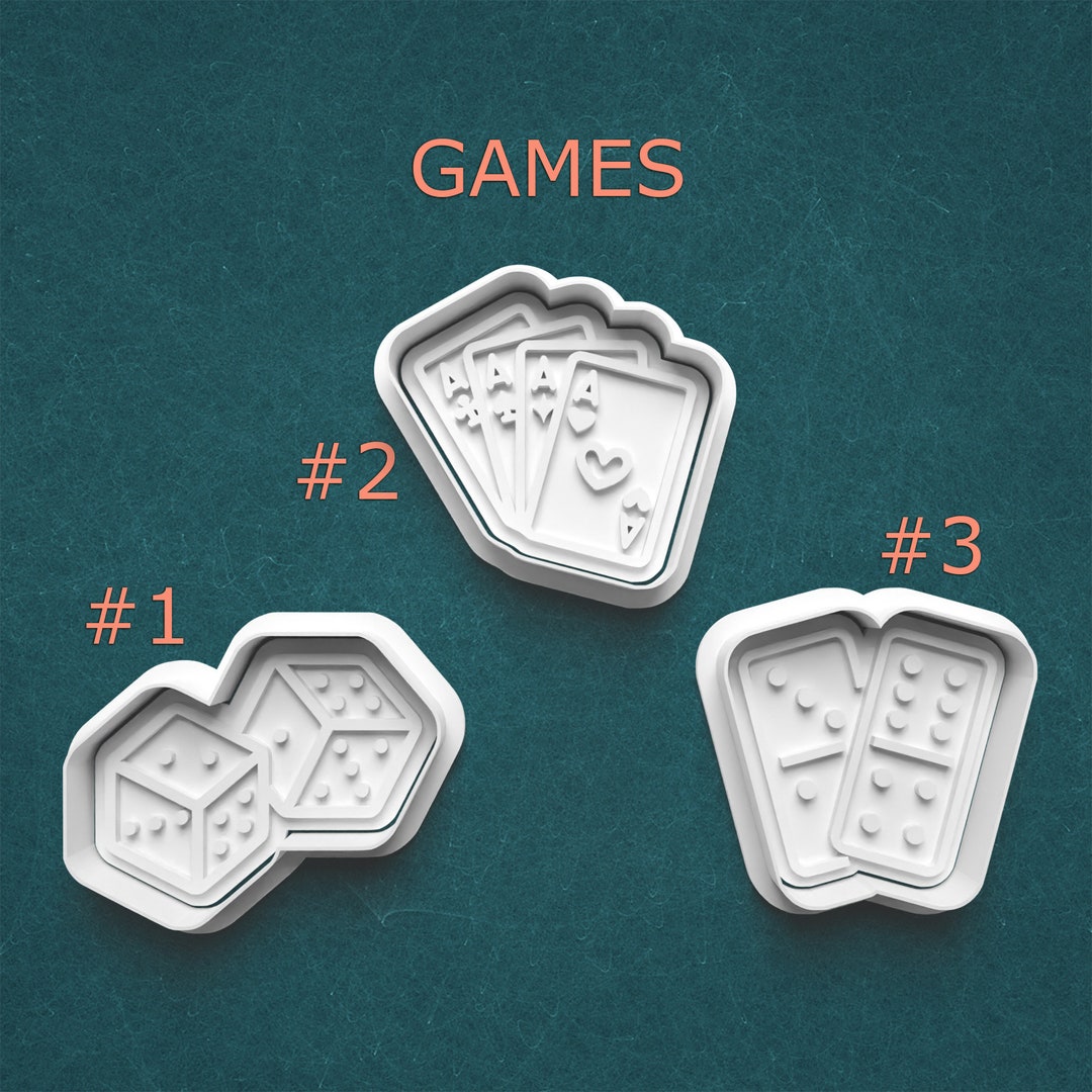 Game Cookie Cutters ~ Domino Cutters ~ Playing Card Cookie Cutters ...