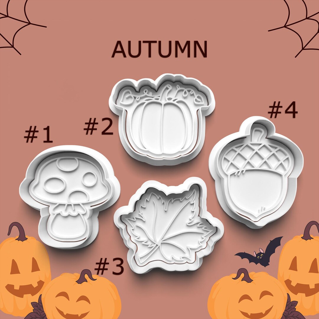 Autumn Cookie Cutters ~ Acorn ~ Pumpkin ~ Toadstool Mushroom ~ Fall ...