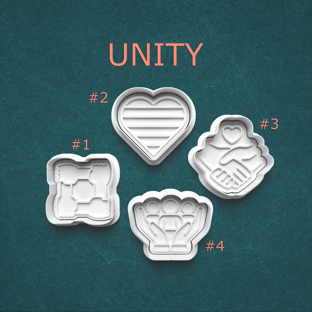 Unity Cookie Cutter Set, Togetherness Fondant Stamp, Community Baking ...