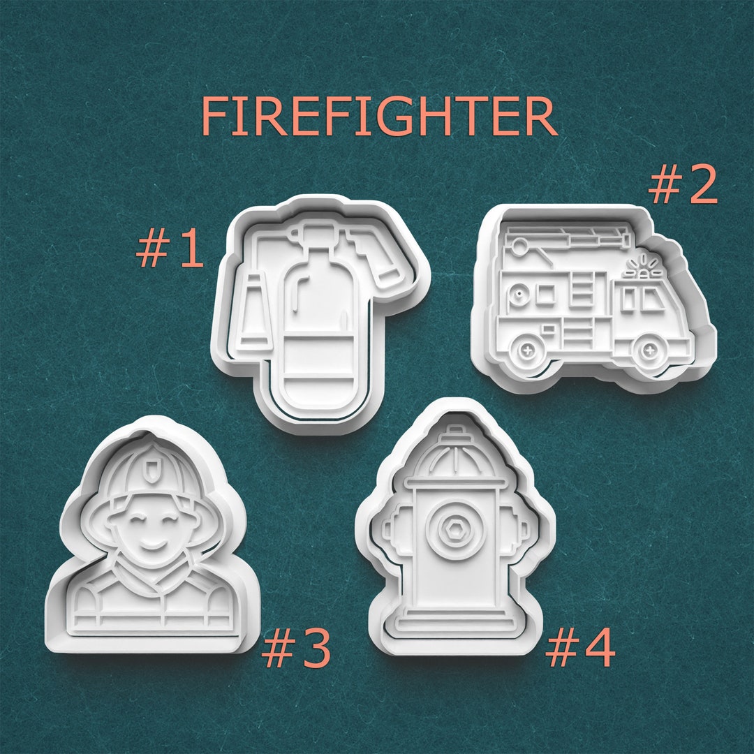 Firefighter Cookie Cutters ~ Fire Hydrant ~ Firetruck ~ Fire ...