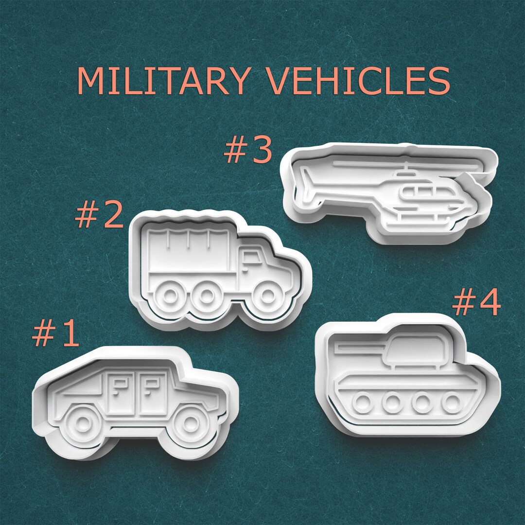 Military Vehicle Cookie Cutters ~ Armed Forces Clay Cutters ~ Air Force ...