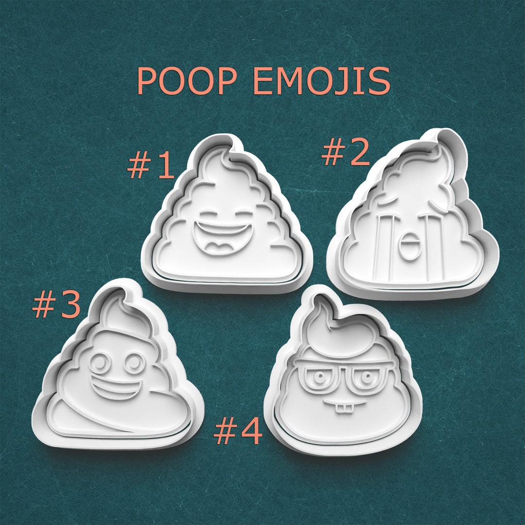 Poop Emoji Cookie Cutters ~ Funny Polymer Clay Cutters ~ Unique Cutters ...