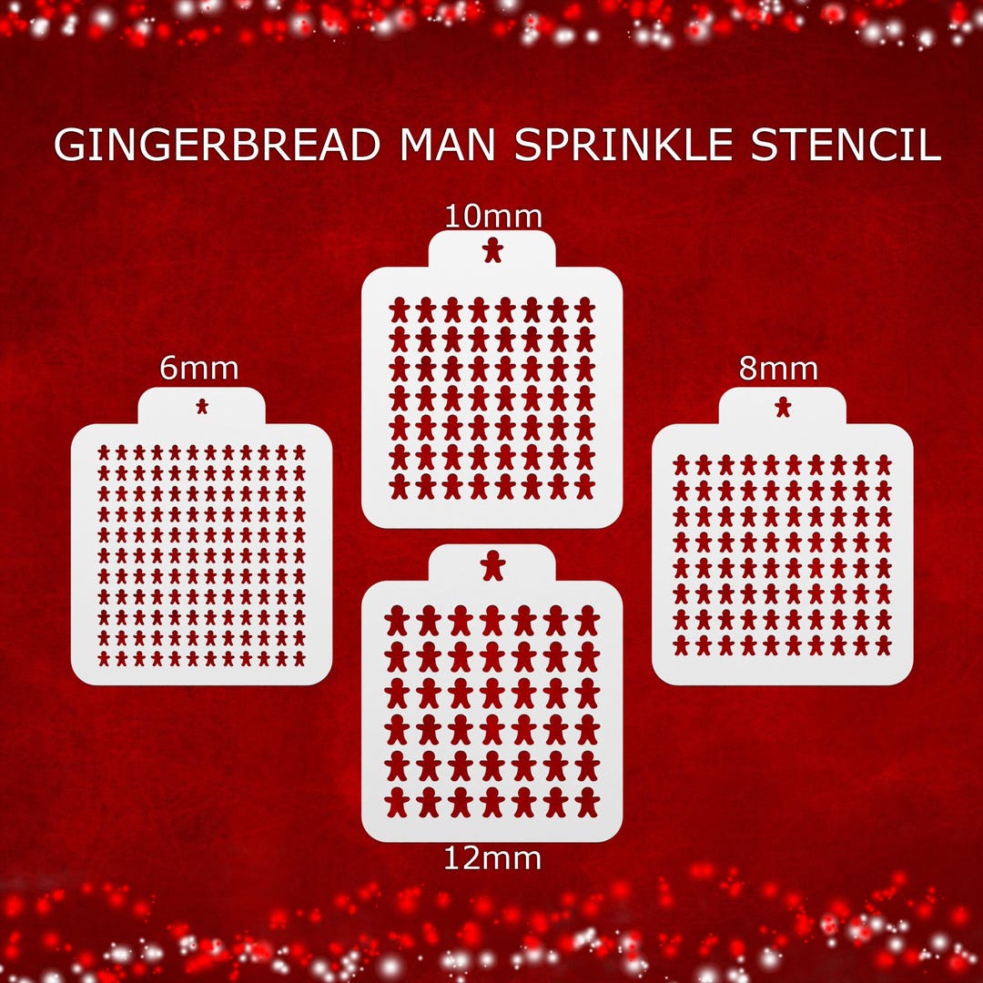 Gingerbread Man Sprinkle Card ~ DIY Custom Sprinkle Stencil ~ Royal ...
