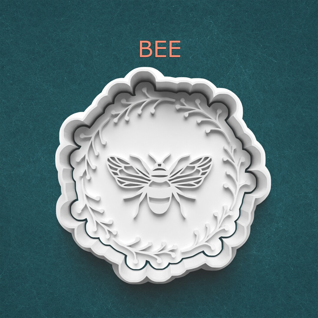 Honeybee Cookie and Clay Cutter ~ Bee Cookie Cutter and Stamp ...