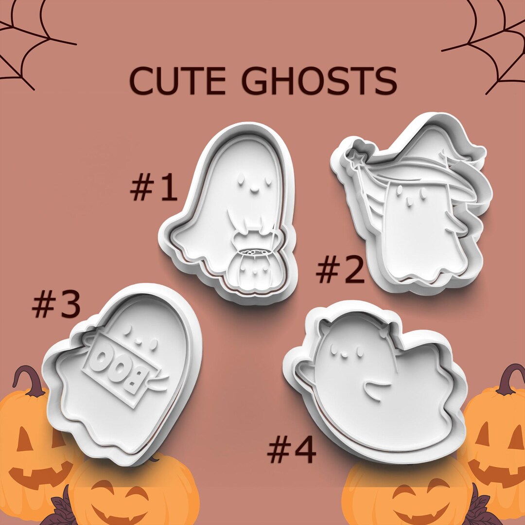 Halloween Cookie Cutters ~ Cute Ghosts ~ Polymer Clay Cutters ...