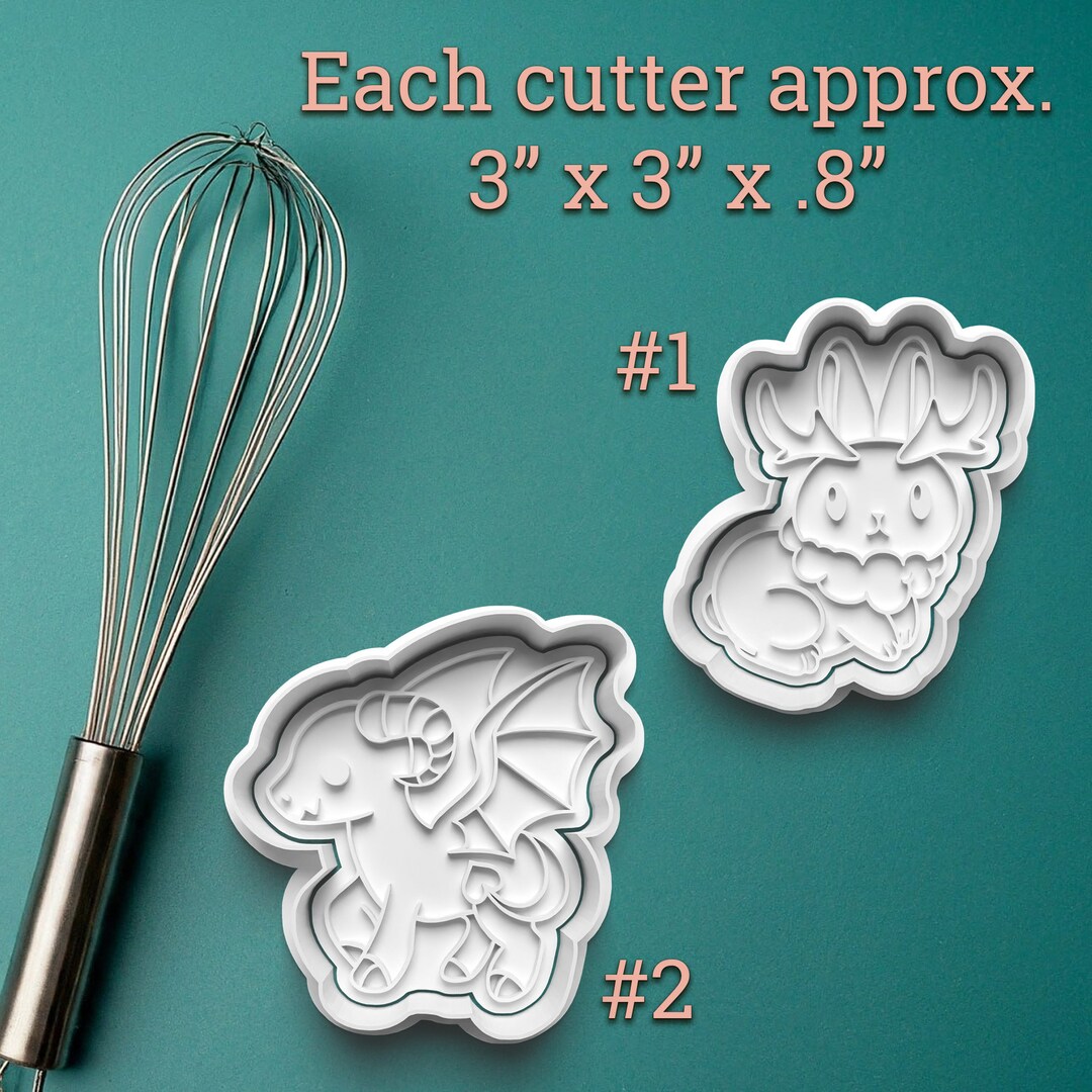 Cute Cryptid Cookie Cutters and Clay Stamps Jersey Devil Clay Stamp ...