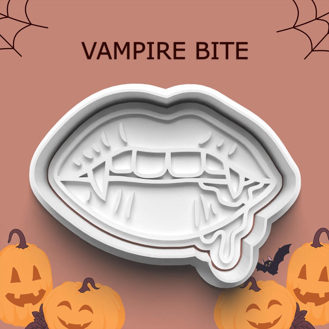 Vampire Bite Cutter Stamp ~ Horror Movie Cutter ~ Halloween Cookie ...