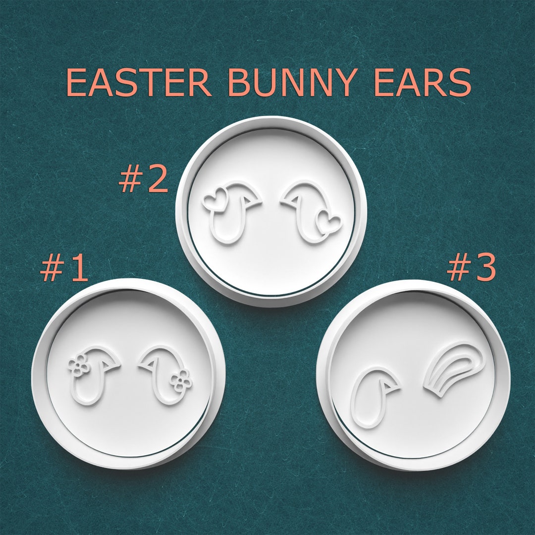 Easter Bunny Ear Cutters ~ Rabbit Ear Cookie Cutters ~ Easter Polymer ...