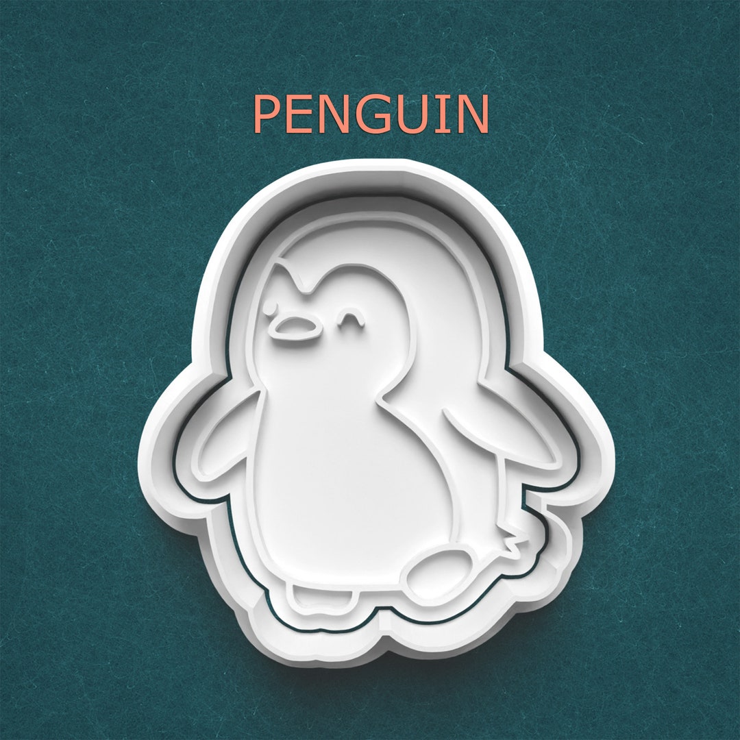 Penguin Clay Stamp ~ Cookie Stamp ~ Polymer Clay Cutter ~ Cookie Cutter ...