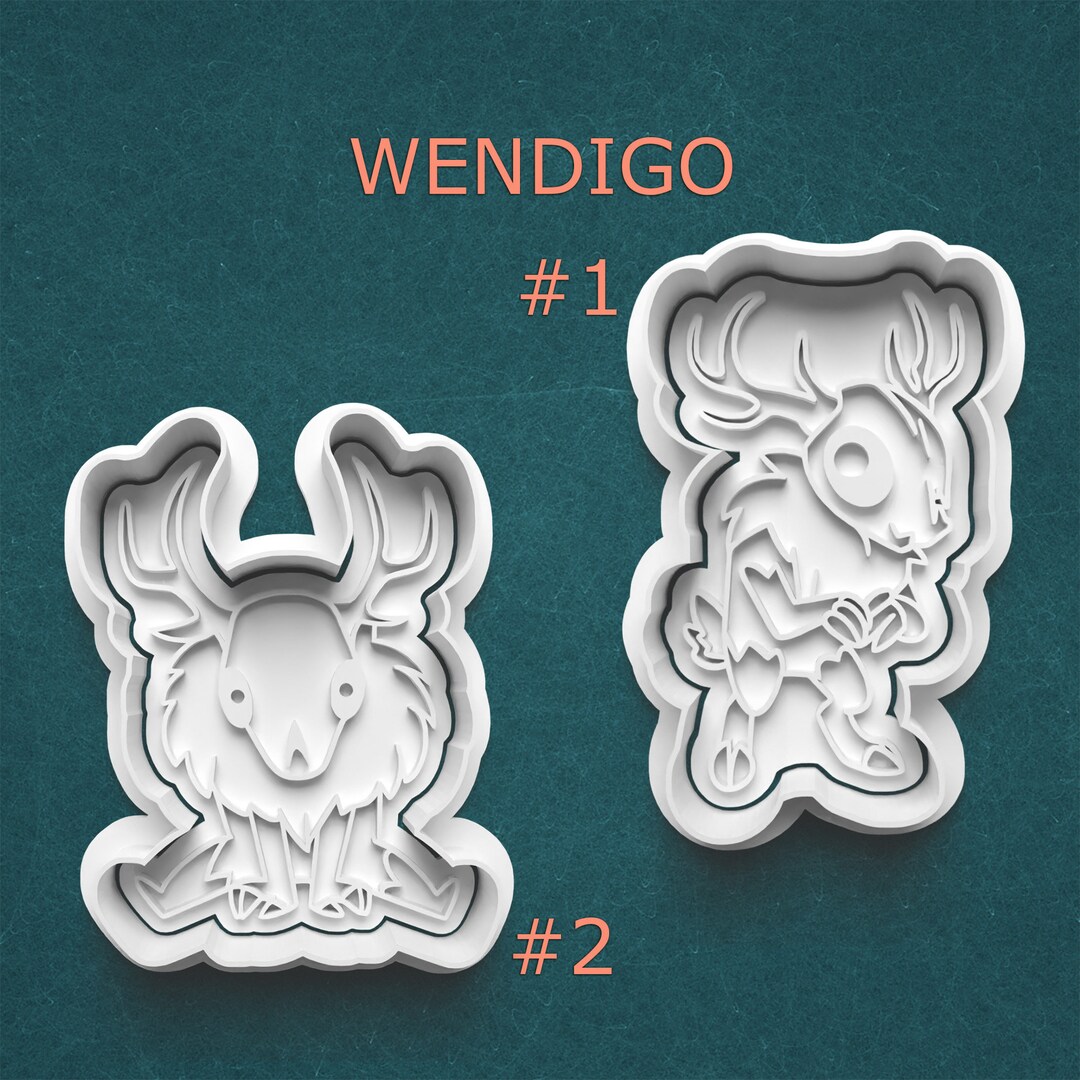 Wendigo Cookie Cutter and Clay Stamp ~ Cryptid Cookie Cutter ~ American ...