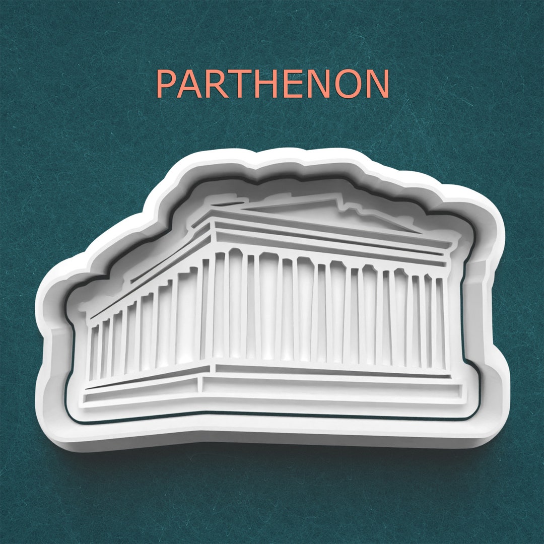 Parthenon Cookie Cutter With Stamp ~ Athens Greece Landmarks ~ Polymer ...