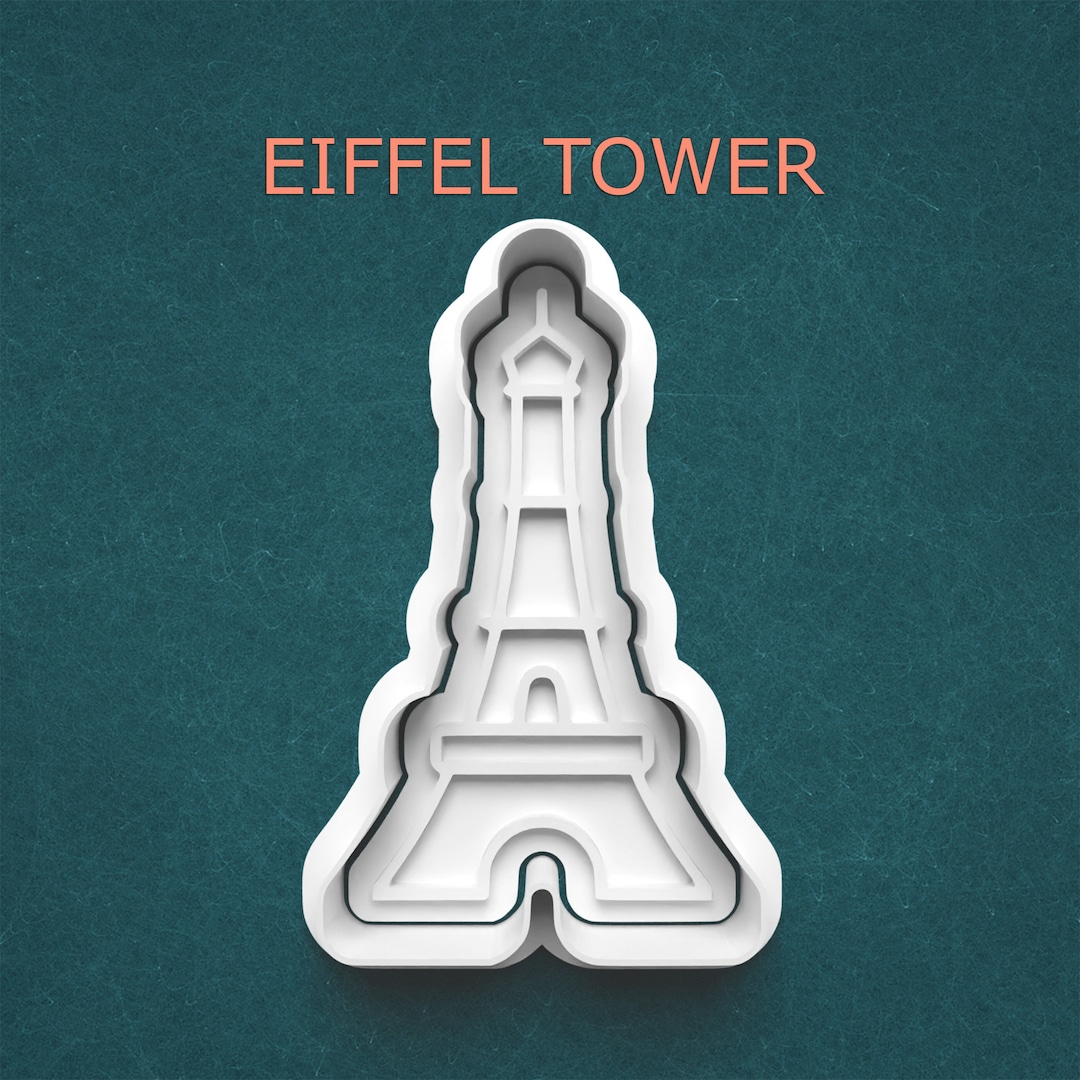 Eiffel Tower Cookie Cutter ~ Paris France Cookie Cutter ~ Landmark Polymer Clay Cutter ~ Travel ...