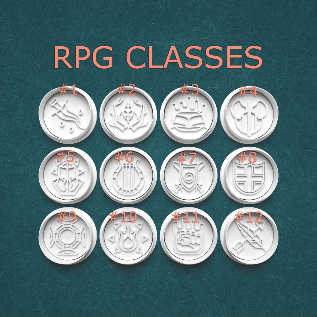 RPG Class Cookie Cutter Set - Fantasy Role-playing Game Inspired Baking ...