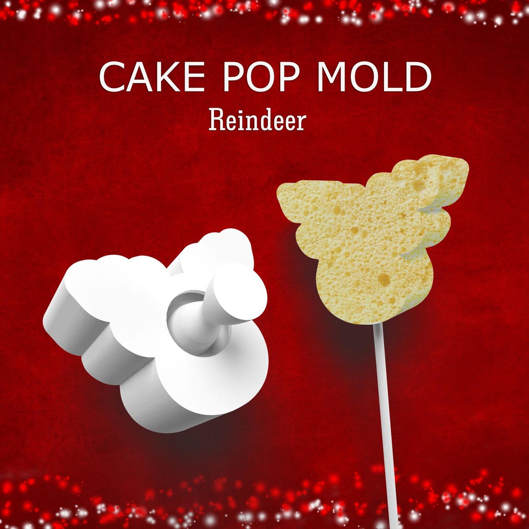 Reindeer Cake Pop Mold: 2-piece Set With Pop Press Tool | Perfect for ...