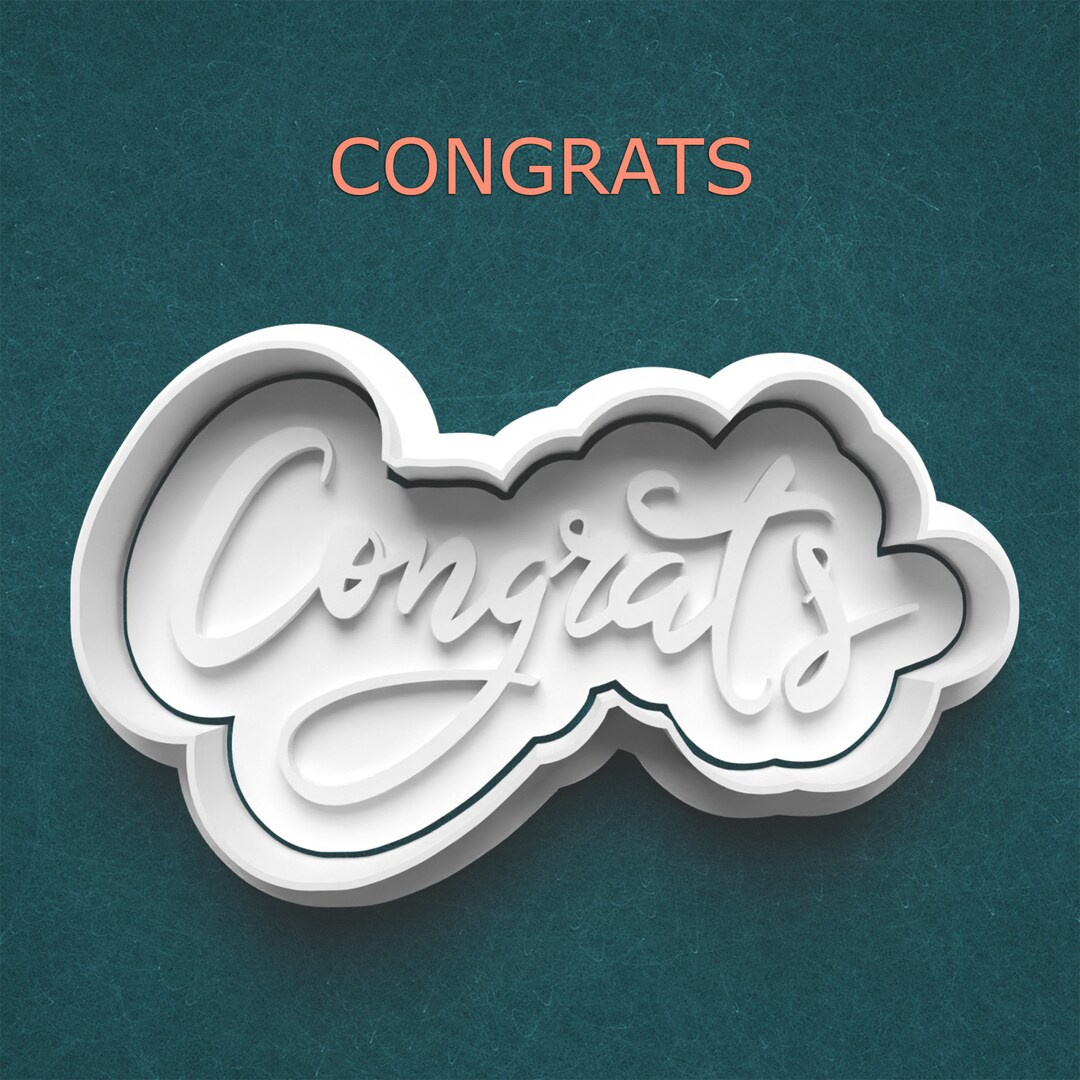 Congratulations ~ Congrats Cookie Cutter ~ Promotion Cookie Cutter ...