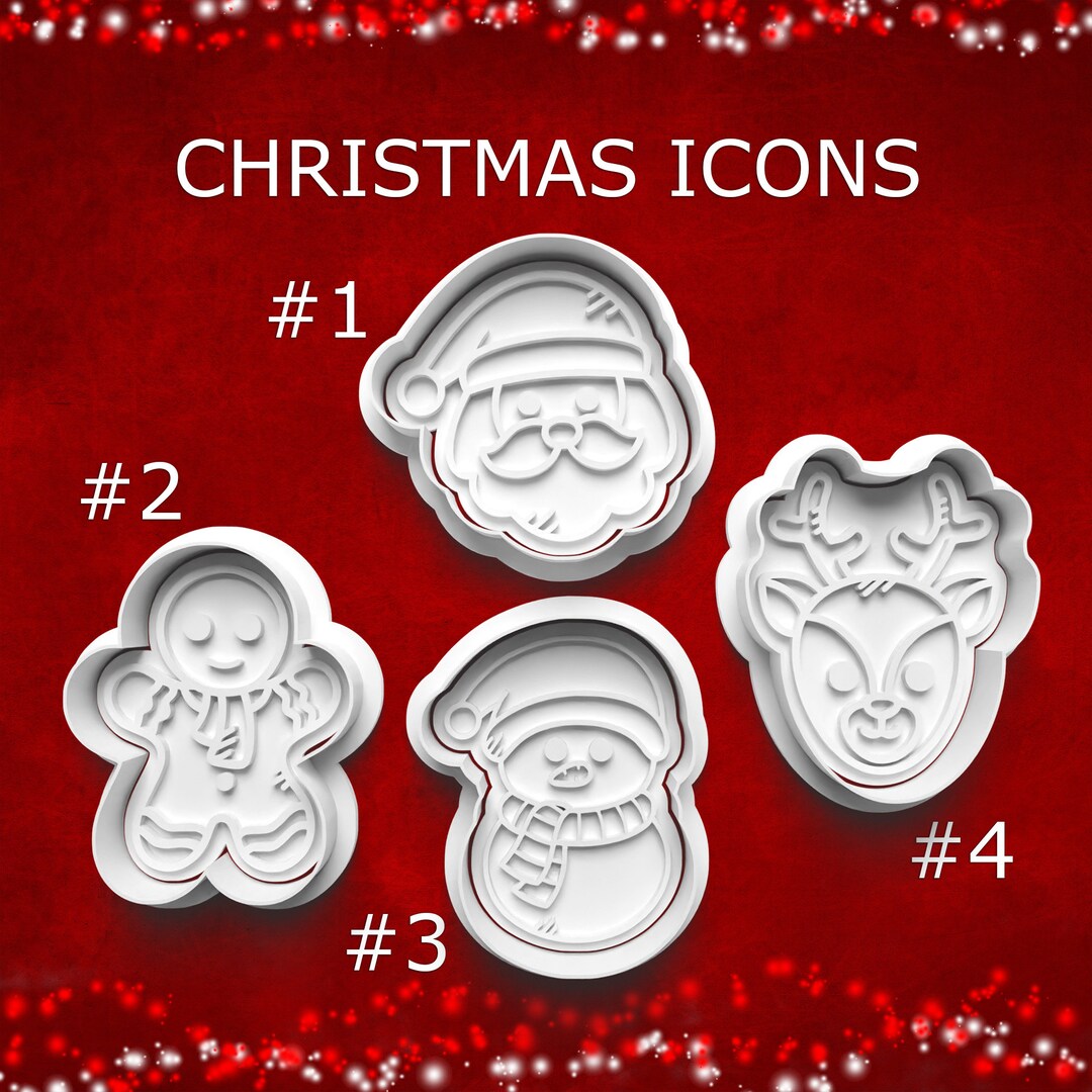 Christmas Character Cookie Cutters ~ Santa Claus Cookie Cutter ...