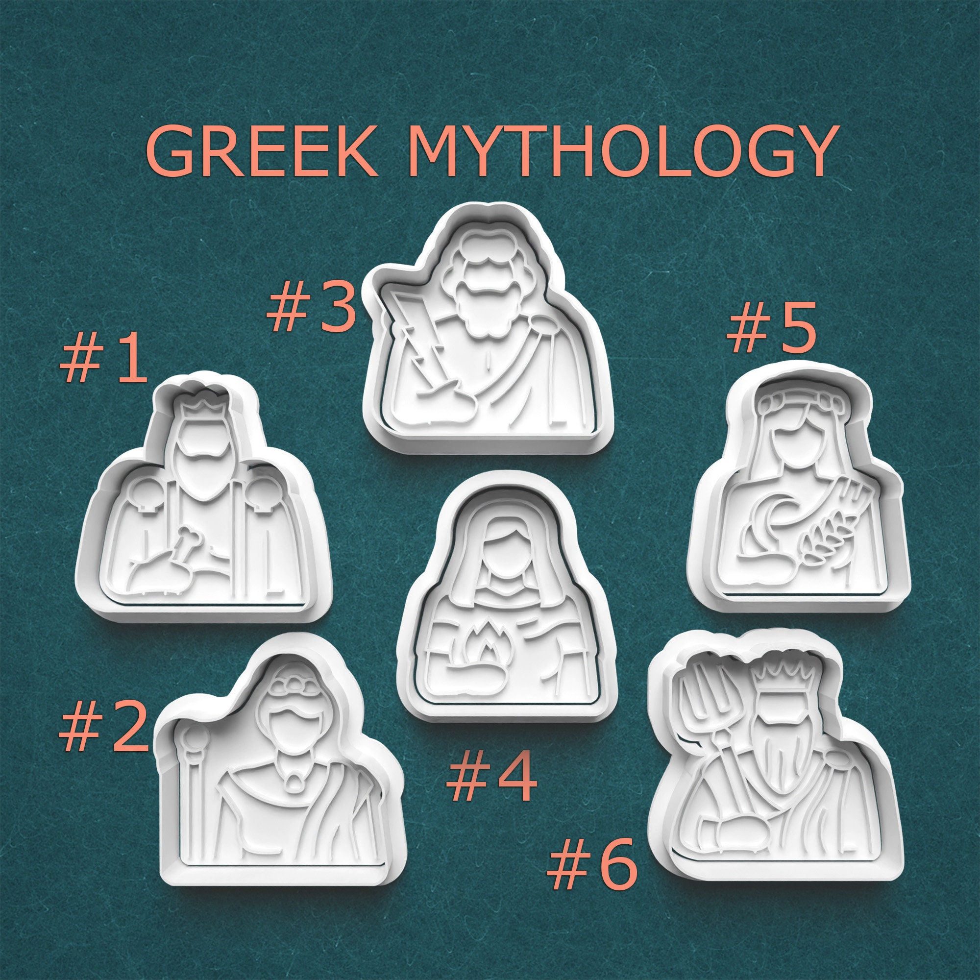 Greek Gods Cookie Cutters ~ Greek Goddesses ~ Greek Culture ~ Greek ...