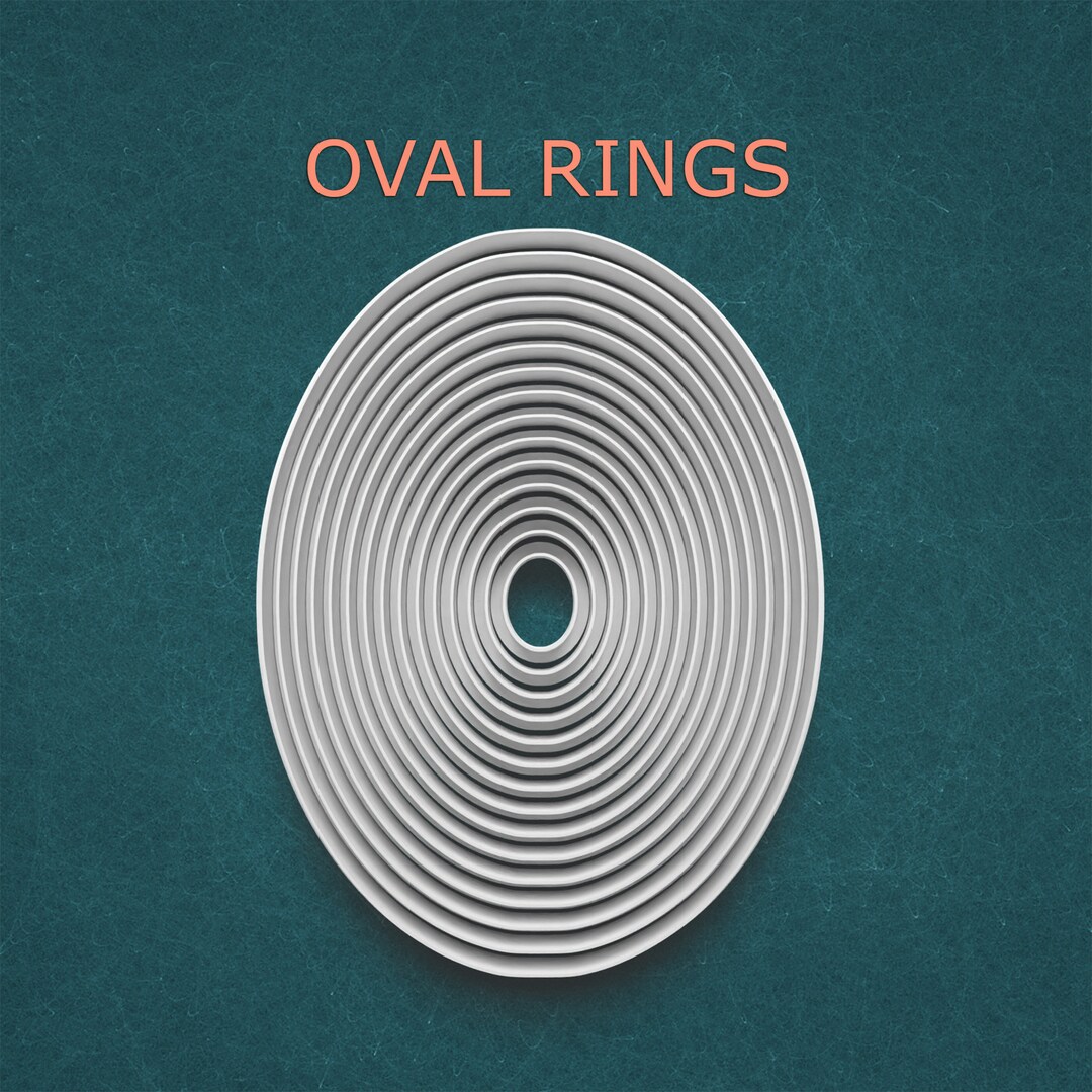 Oval Ring Cookie Cutters ~ Oval Clay Cutters ~ Polymer Clay Cutters ...