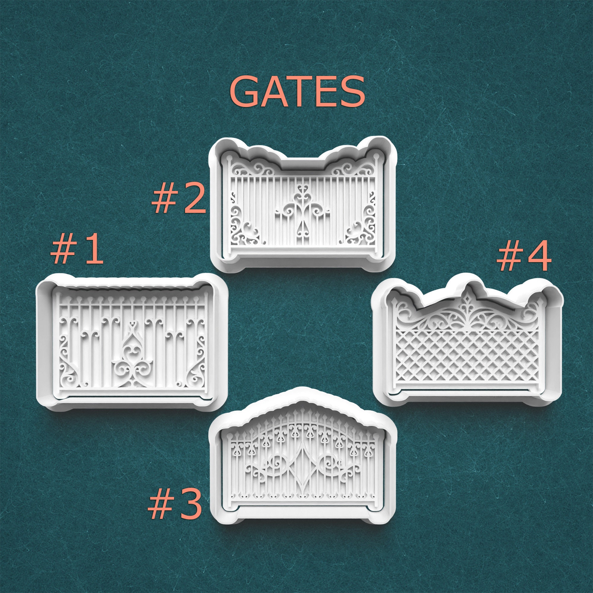 Garden Gates Cookie Cutter ~ Iron Gate Clay Cutter ~ Decorative Gate ...