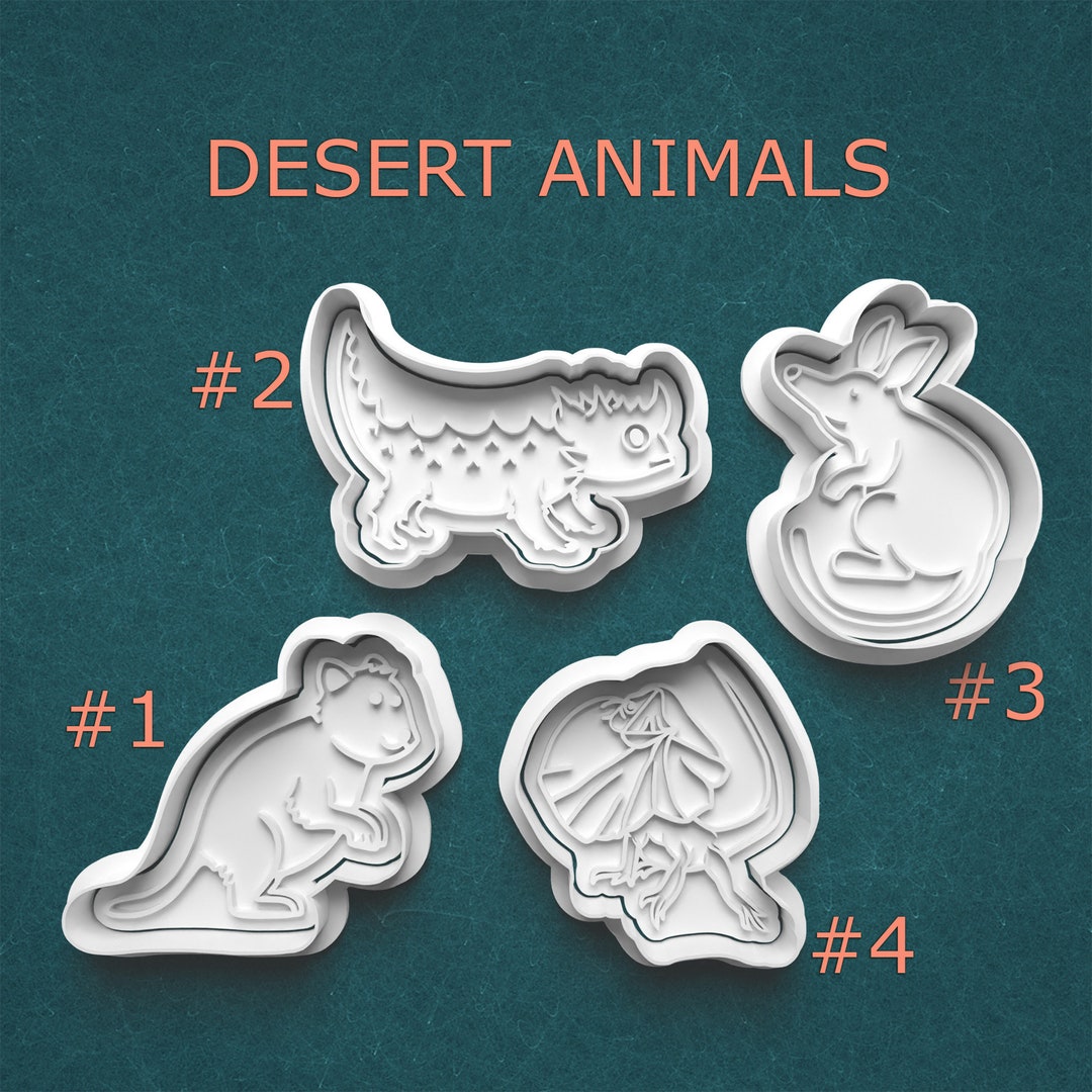 Australian Animal Cookie Cutters ~ Desert Animals ~ Polymer Clay ...