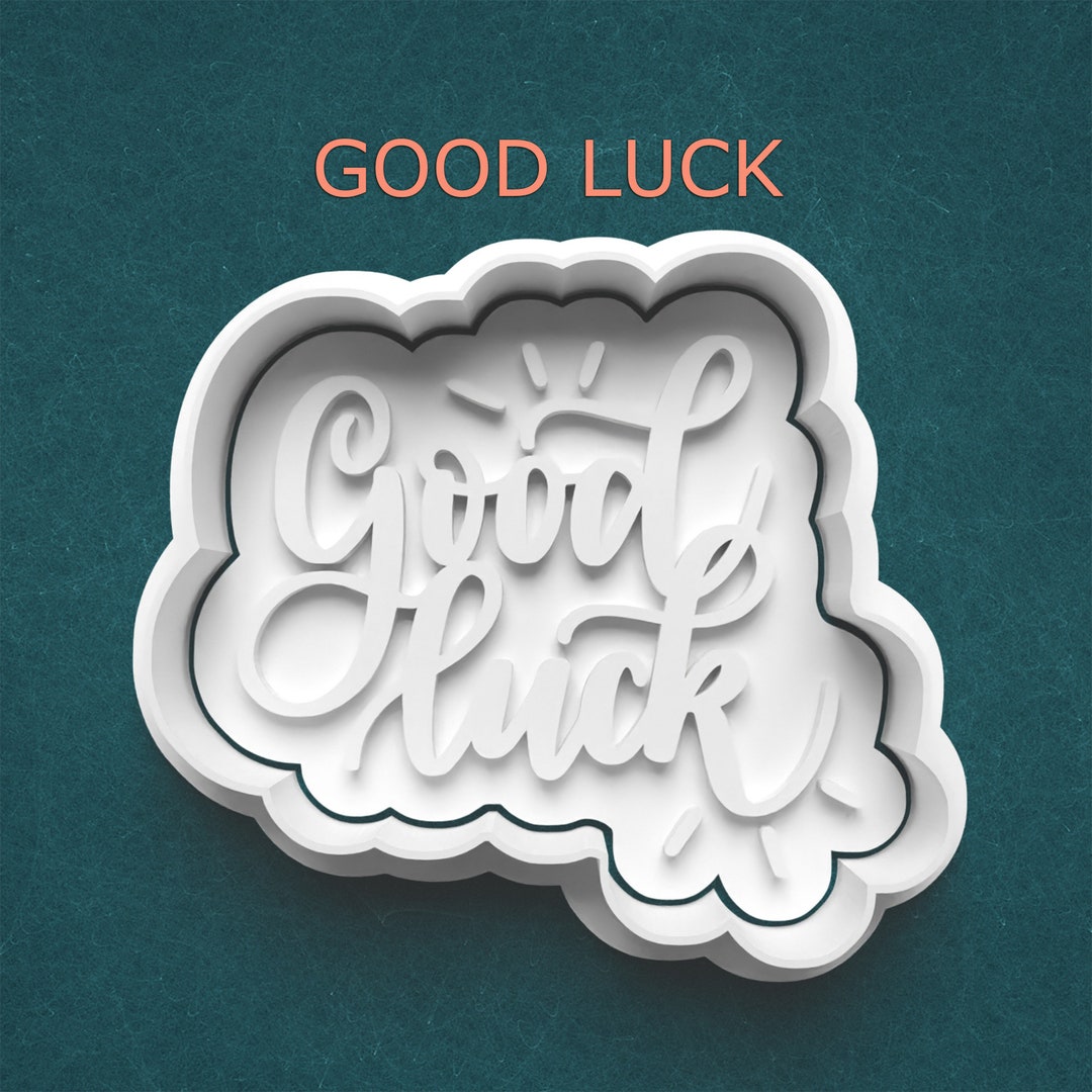 Good Luck Cookie Cutter ~ Writing Cutter ~ Retirement Cutter ~ Gift for ...