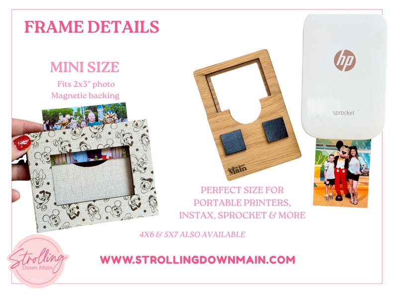 Disneyland Picture Frame, Character Autograph Souvenir, Magnetic ...